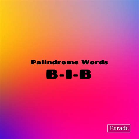 25 Palindrome Words Spelled The Same Backwards And Forwards Parade