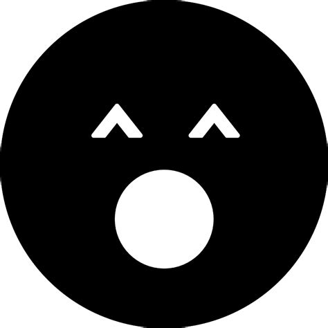 Yawning Emoticon Square Face Vector SVG Icon SVG Repo