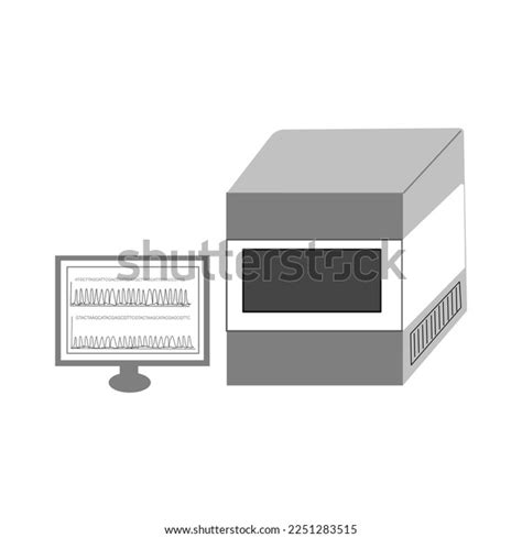 Sequencing Machine Analysis Dna Sequence Interested Stock Vector Royalty Free 2251283515
