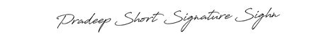 75 Pradeep Short Signature Sighn Name Signature Style Ideas Super Autograph