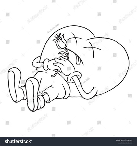Coloring Illustration Cartoon Dead Heart Mascot Stock Vector Royalty