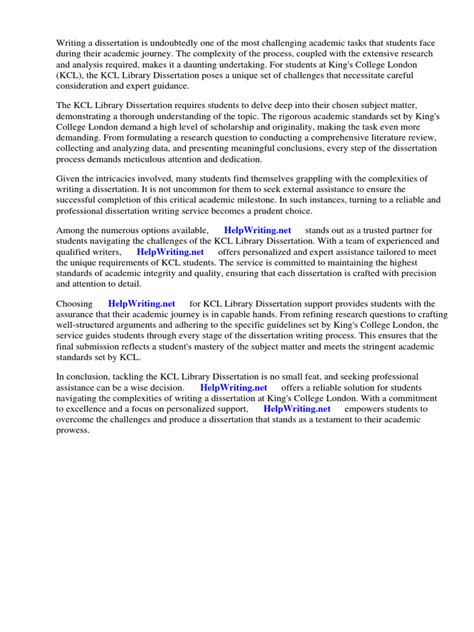Kcl Library Dissertation Pdf Thesis Libraries
