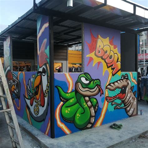 สนใจพ่น รับงานพ่นสีสเปรย์แนวกราฟฟิตี้และเพ้นท์ผนังทุกชนิด