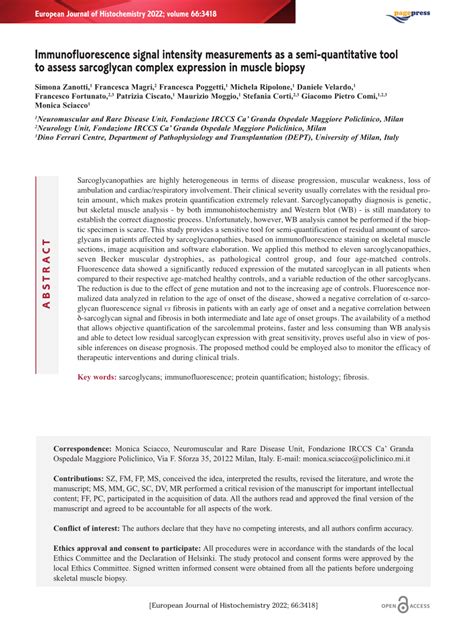 Pdf Immunofluorescence Signal Intensity Measurements As A Semi