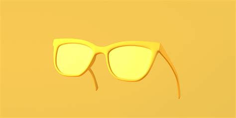 노란색 배경에 선글라스 여름 개념 공간을 복사합니다 3d 그림 3차원 형태에 대한 스톡 사진 및 기타 이미지 3차원 형태