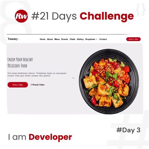 21dayschallenge Webdevelopment Restaurant Frontenddevelopment Html… Harshil Sonar
