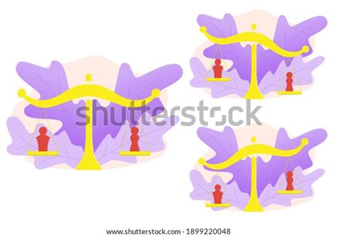 Gender Equality Inequality Concept Gender Symbols Stock Vector Royalty