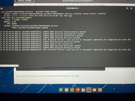 Power Profile Issue R Pop Os