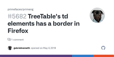 TreeTable S Td Elements Has A Border In Firefox Issue 5682