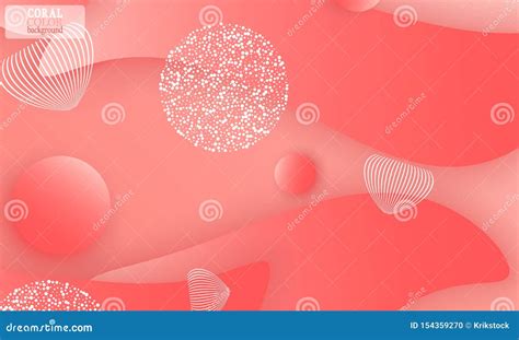 Coral Color Abstract Background Vector Stock Vector Illustration Of