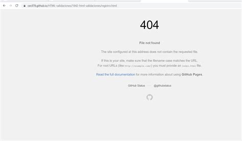 Error En Github Y Ayuda En Lo Otro Js En La Web Validación De