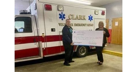 Clark Volunteer Emergency Squad Awarded Donation From New Jersey