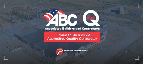 Poettker Named Accredited Quality Contractor By Abc 蜜桃社 Construction