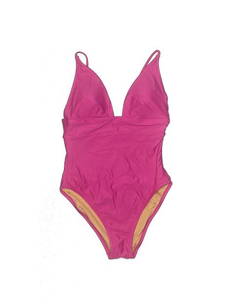 Jcrew Solid Pink One Piece Swimsuit Size 6 70 Off Thredup