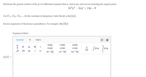 Solved Determine The General Solution Of The Given