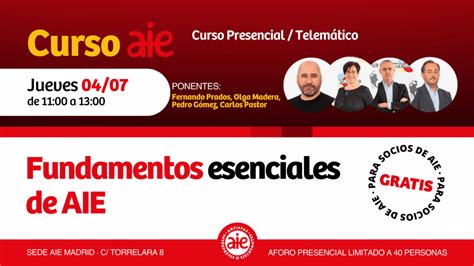 Cursoaie «fundamentos Esenciales De Aie Aie Sociedad De Artistas
