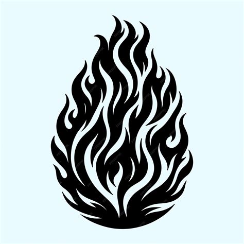 Premium Vector Sharp And Flowing Fire Flame Silhouette Vector For
