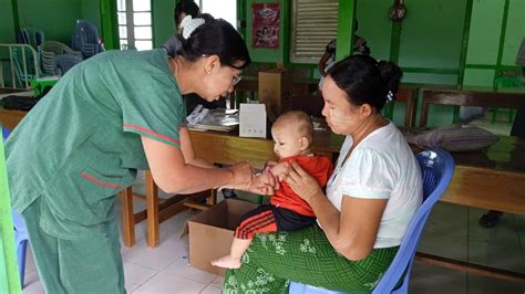 သနပ်ပင်မြို့နယ်၌ အသက် ၂ နှစ်အောက်ကလေးငယ်များနှင့် ကိုယ်ဝန်ဆောင်မိခင်များအား ကာကွယ