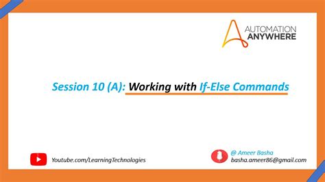 Automation Anywhere Tutorials Session 10 Acontinuation Working