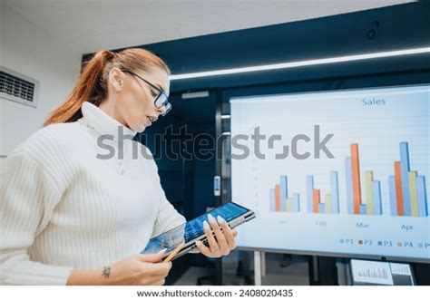 Engaged Modern Classroom Redhead Businesswoman Shares Stock Photo Shutterstock