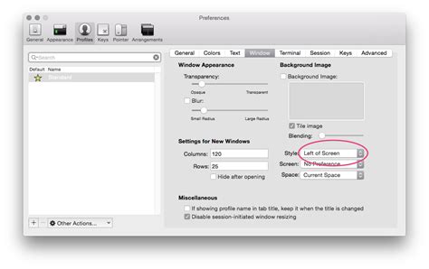 iTerm を全画面で表示するのをやめて画面の左半分に表示するようにした Sexually Knowing