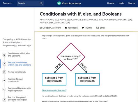 Khan Academy Conditionals With If Else And Booleans Ebook For 9th
