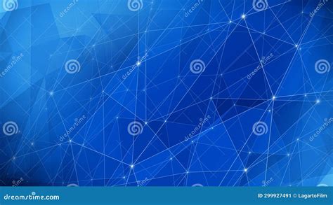 Triangle Grid Connected Abstract Background Of Interconnected Lines And