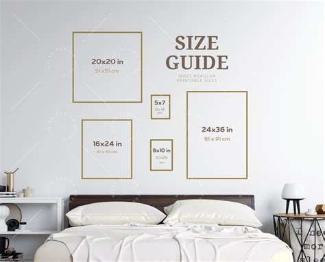 Wall Art Size Guide Frame Size Guide Print Size Guide