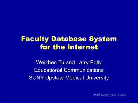 Faculty Database System