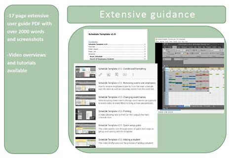 Schedule Template Excel Spreadsheet Planner Schedule Roster Employee Plan Organiser Event