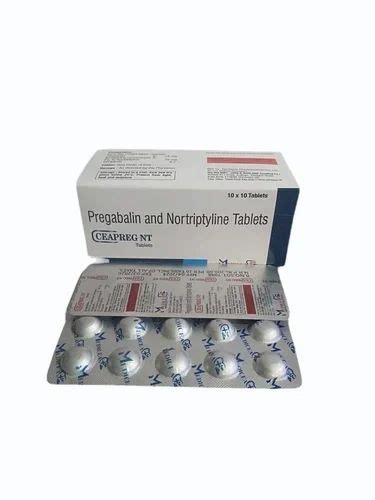 Ceapreg Nt Tablet 10x10 Tablets Pregabalin 75 Mg Nortriptyline 10
