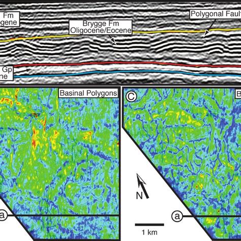 A Seismic Profile B Semblance Attribute Map And C Spectral