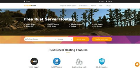 Free Rust Server Hosting Scalacube TopServer Network