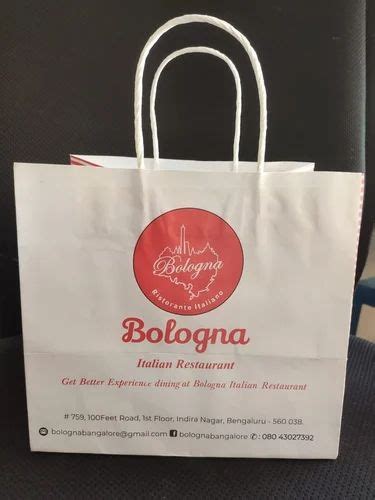 White Base 5 Kg Printed Paper Carry Bag For Food Packing At Rs 7