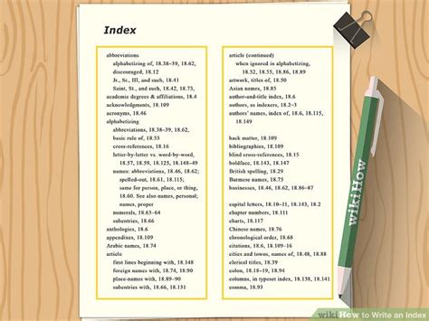 How To Write An Index With Pictures WikiHow