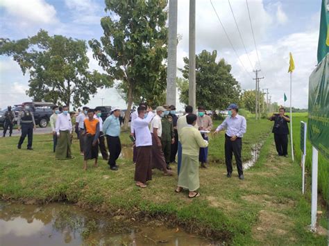 ပဲခူးတိုင်းဒေသကြီးအစိုးရအဖွဲ့ဝန်ကြီးချုပ် ဦးမျိုးဆွေဝင်းနှင့်အဖွဲ့ လက်ပံတန်းမြို့ ဒေသဖွံ့ဖ