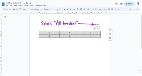 Google Docs Table Border Bottom Only Easy Steps