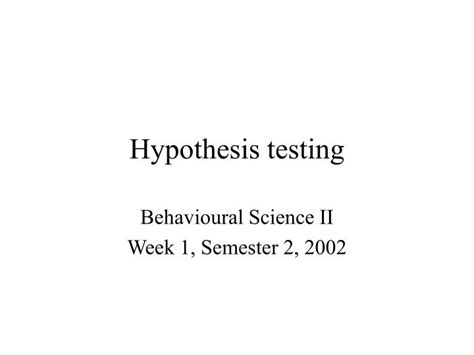PPT Hypothesis Testing PowerPoint Presentation Free Download ID 413147