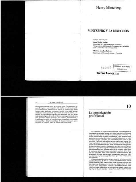 Mintzberg Mintzberg Y La Dirección Pdf
