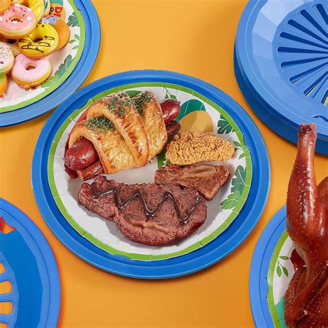Bexikou 5 Pcs 10 Inch Reusable Plastic Paper Plate Holders With Snap In