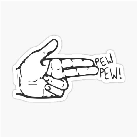 Pew Pew Sticker By Toni87 Redbubble
