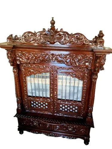 Brown Carved Teak Wooden Temple At Best Price In Godhra Woodman Furniture