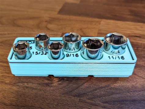 Gridfinity Imperial Sockets 3 8dr By Aaronoaks Download Free Stl