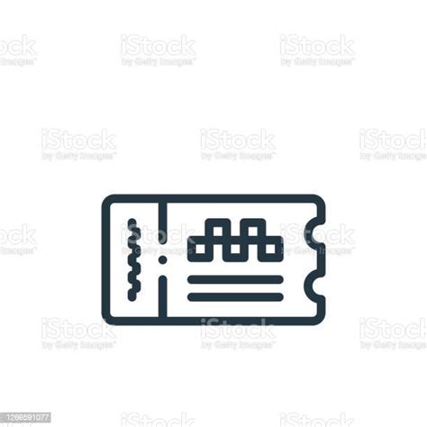 在白色背景上隔離的票證向量圖示大綱 細線票圖示的網站設計和移動 應用程式開發細線票輪廓圖示向量圖示向量圖形及更多事件圖片 Istock