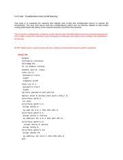 Lab Troubleshoot Inter VLAN Routing Docx Lab Troubleshoot Inter VLAN