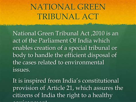 National Green Tribunal Ppt