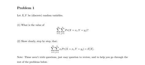Solved Let X Y Be Discrete Random Variables What Is Chegg