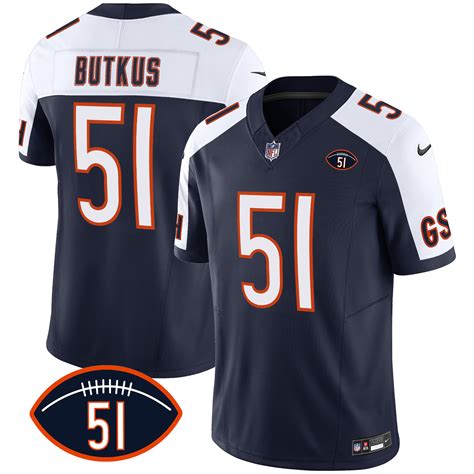 Mens Bears Dick Butkus Patch Gsh Vapor Jersey All Stitched Txtrend