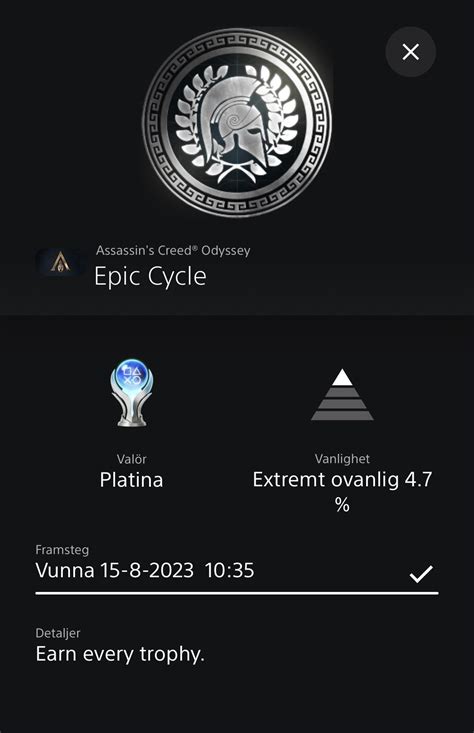 Assassins Creed Odyssey Recently Got The Platinum For Assassins Creed