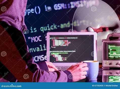 Software Hacker Stock Image Image Of Dark Front Online 67702435